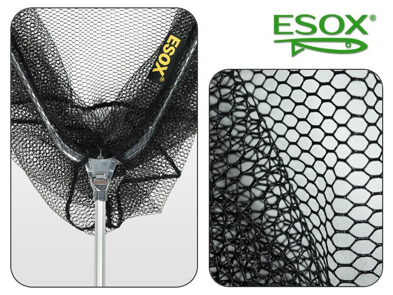 Podběrák ESOX s pogumovanou síťkou | OKfish.cz, rybářské potřeby